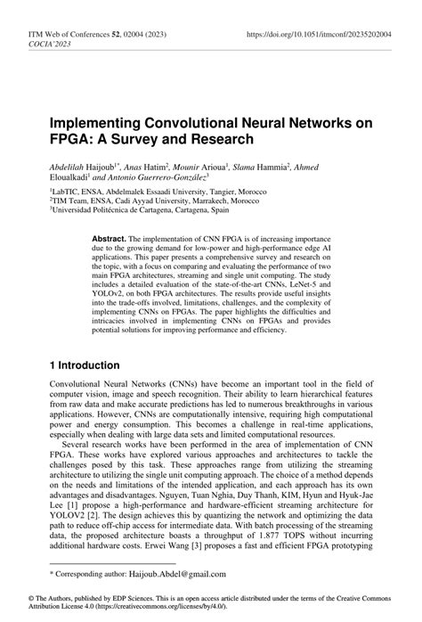 pdf implementing convolutional neural networks on fpga a survey and research
