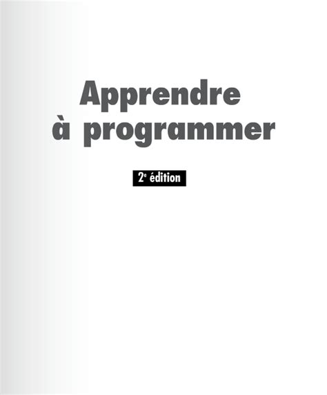 SOLUTION Apprendre A Programmer Studypool