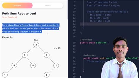 path sum root to leaf binary tree coding ninjas java youtube