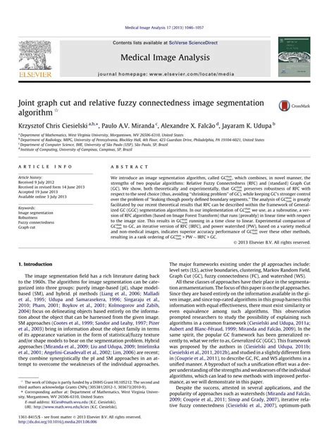 pdf joint graph cut and relative fuzzy connectedness image segmentation algorithm dokumen tips