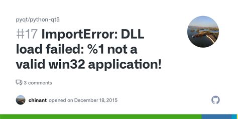 importerror dll load failed 1 not a valid win32 application · issue 17 · pyqt python qt5