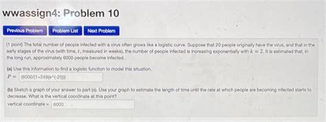 Solved 1 Point The Total Number Of People Infected With A Chegg