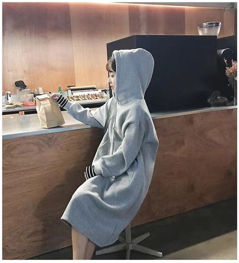 베이지하루 여성 후드 롱원피스 가을 겨울 간절기 여자 30대 40대 여자 레이디 기본티 단체티 편한 루즈핏 무지 캐주얼 코디