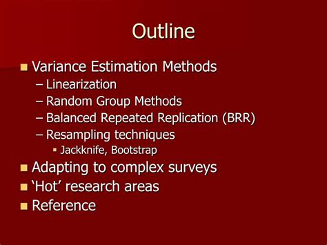 ppt variance estimation in complex surveys powerpoint presentation free download id 6733029