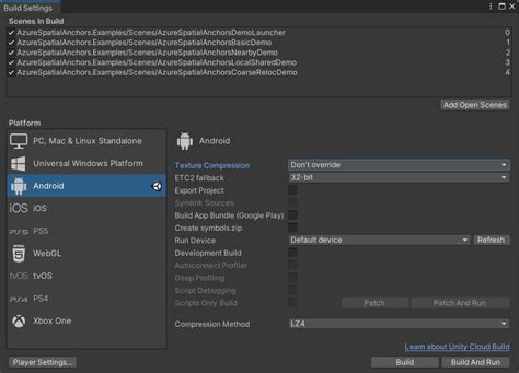 快速入門：建立 unity android 應用程式 azure spatial anchors microsoft learn