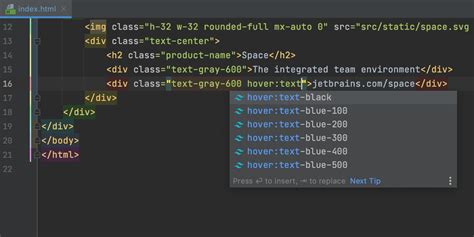 WebStorm 2020 3 EAP 7 Tailwind CSS Support Multi File Templates And