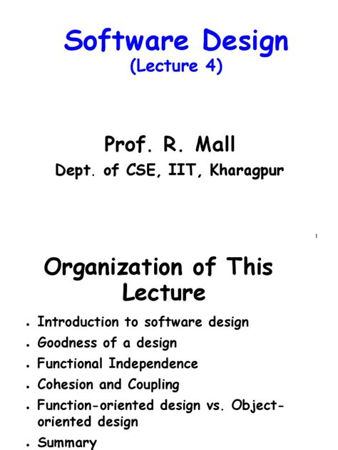 software design lecture 4 pdf object computer science object oriented programming