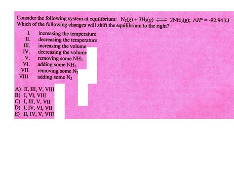 solved consider the following system at equilibrium n2 g
