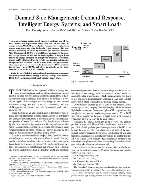 pdf demand side management demand response intelligent energy systems and smart loads m
