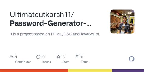 random password generator using html css javascript index at main · ultimateutkarsh11