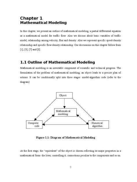 figure 1 1 diagram of mathematical modeling pdf partial differential equation ordinary