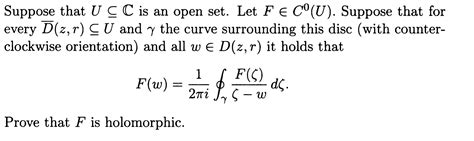 solved suppose that u⊆c is an open set let f∈c0 u suppose