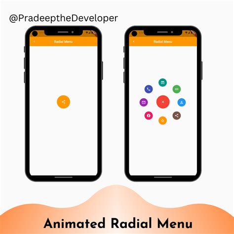 create an animated radial menu in flutter