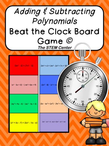 adding and subtracting polynomials teaching resources