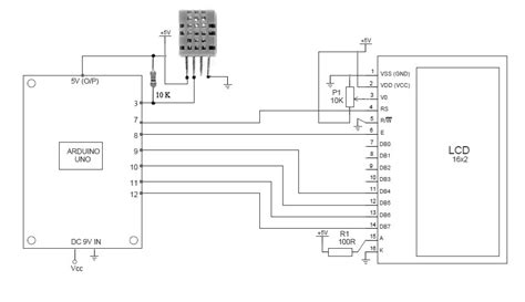 circuit diagram for dht11 with arduino