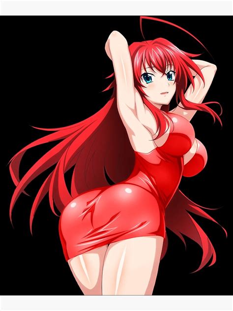 High School Dxd Rias Gremory Ass Hentai Sticker Classic Poster By Muhnkmconejo Redbubble