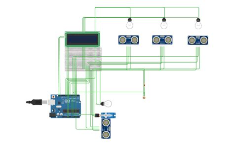 circuit design smart parking system tinkercad