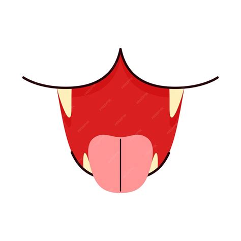 Premium Vector Vector Hand Drawn Open Mouth Cartoon Illustration On White Background