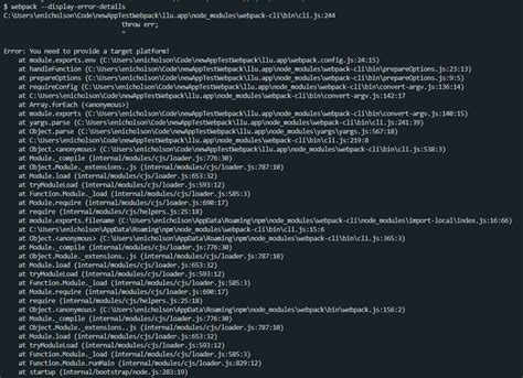 nativescript how to resolve error you need to provide a target platform when trying to