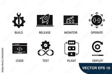 software development icons set software development pack symbol vector elements for