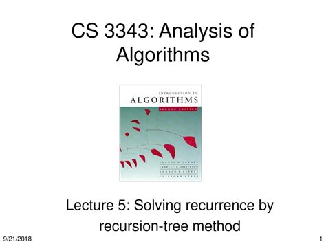 cs 3343 analysis of algorithms ppt download