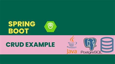 db spring boot crud application using postgresql database postman testing youtube