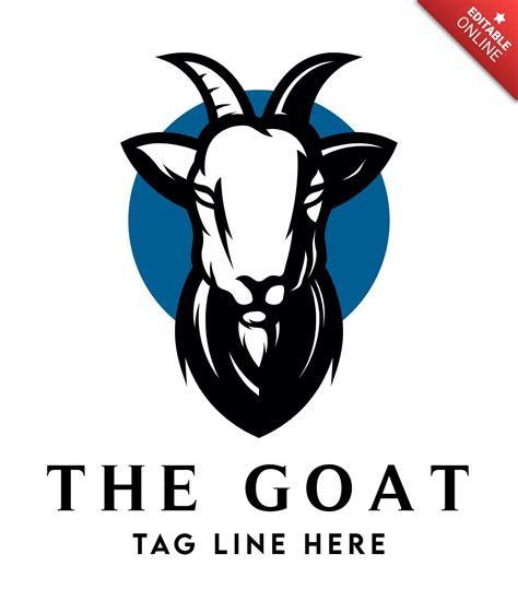 The Goat Logo Design Template Free Design Template