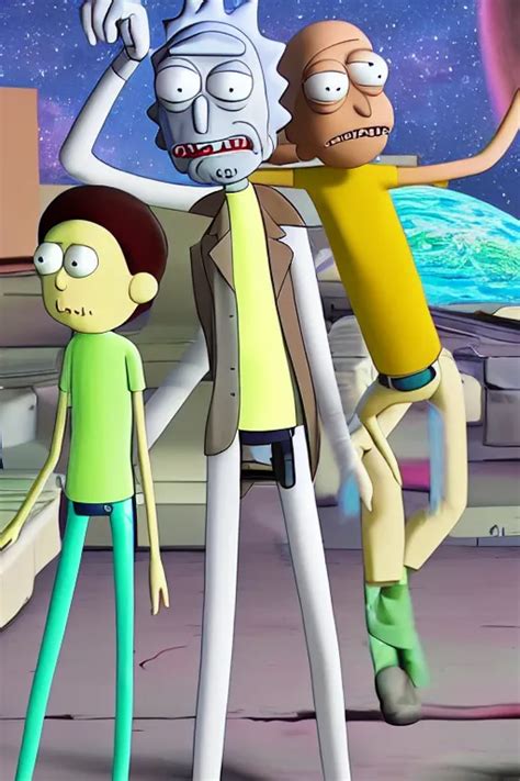 3d Final Render Hiper Realistic Rick And Morty Stable Diffusion