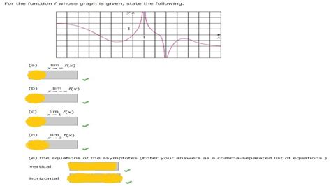 for the function f whose graph is given state the following a lim x → ∞ f x b lim x → −∞ f x