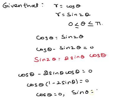 solved find all points of intersection of the given curves assume largest and r â‰¥ 0 if an
