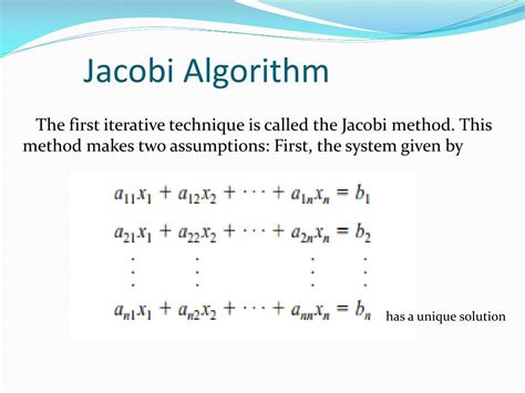 ppt parallel jacobi algorithm powerpoint presentation free download id 1945544