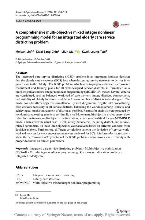 a comprehensive multi objective mixed integer nonlinear programming model for an integrated