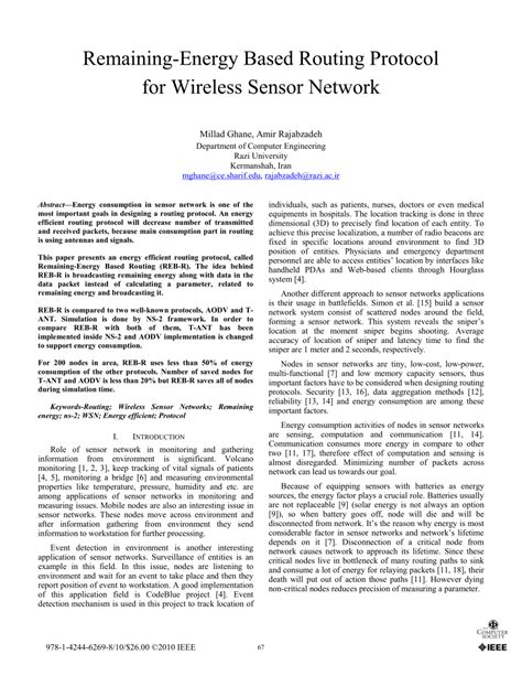 pdf remaining energy based routing protocol for wireless sensor network