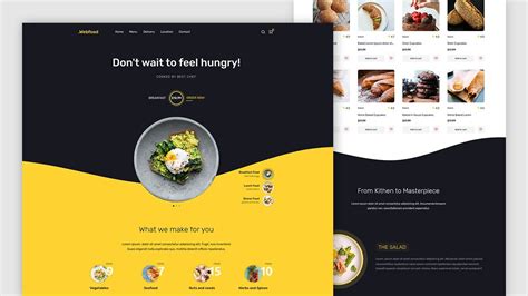 food ordering website html css and javascript full responsive youtube