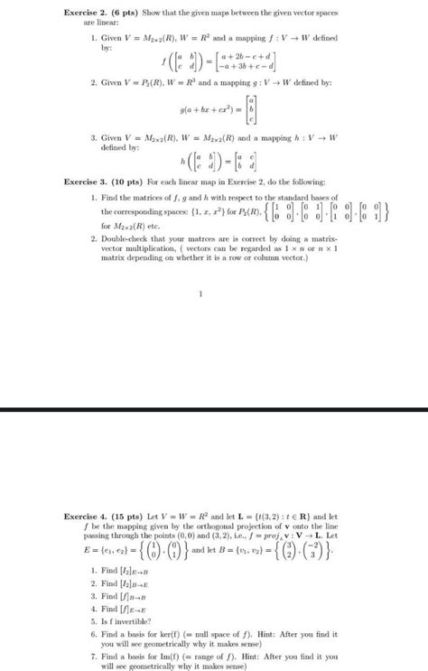 solved exercise 2 6 pts show that the given maps between