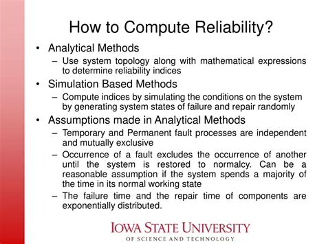 ppt distribution system reliability evaluation powerpoint presentation id 219831