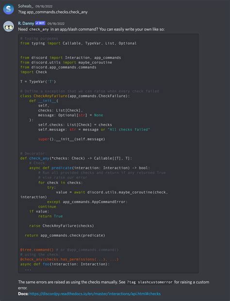 Discord Py 2 0 Attempt 2 Creating A Check Any Decorator For Slash