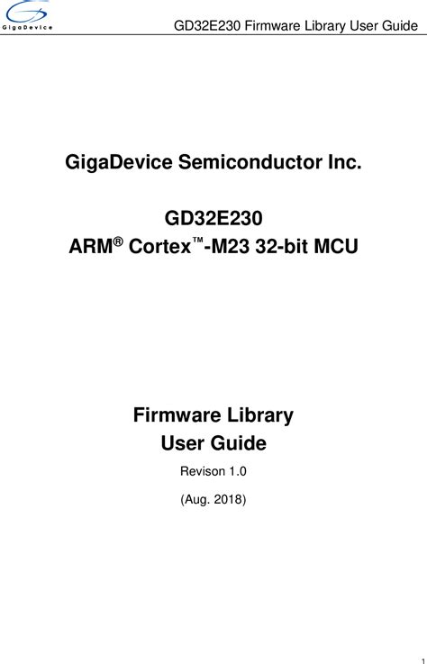 gd32e230 firmware library user guide v1 0