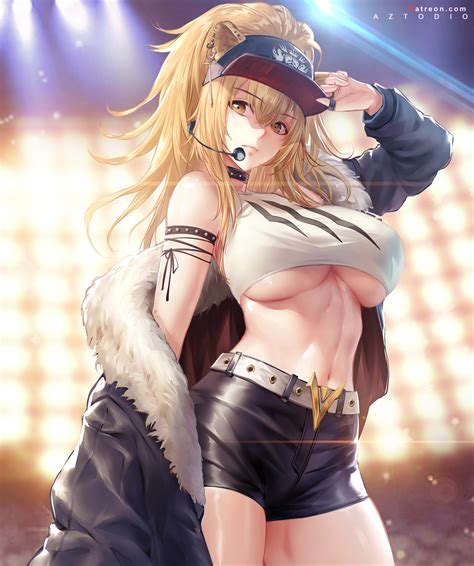 Rule 34 1girls Arknights Azto Dio Big Breasts Blonde Hair Breasts Bulge Through Clothing