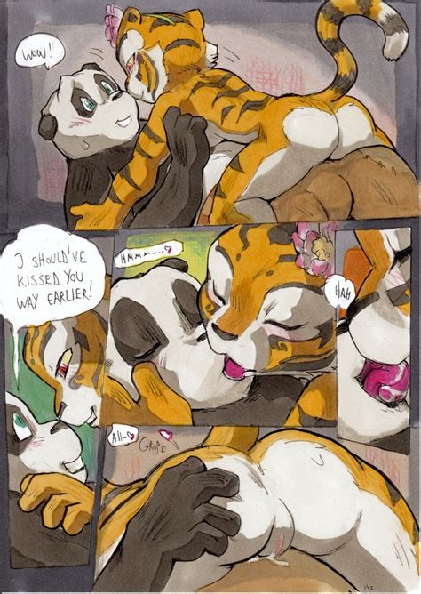 rule 34 anthro comic daigaijin feline fur furry kung fu panda master tigress nude panda po