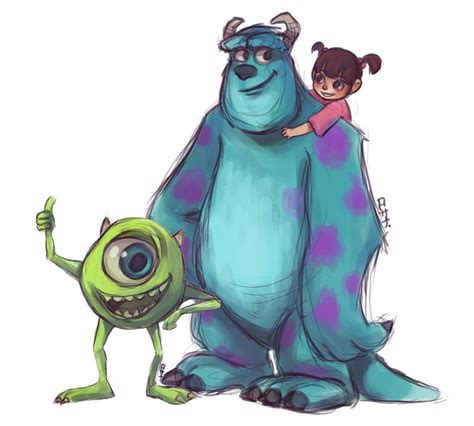 Mike Sulley And Boo By Rosana127 On Deviantart Disney Drawings