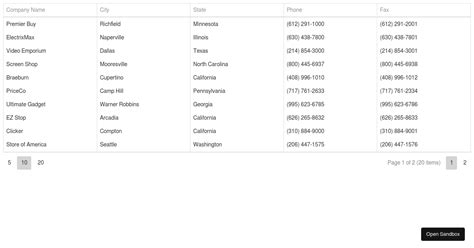 Record Paging DevExtreme Data Grid Codesandbox