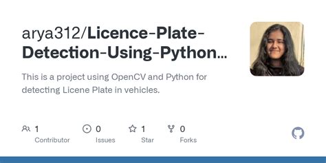 GitHub Arya312 Licence Plate Detection Using Python And OpenCV This