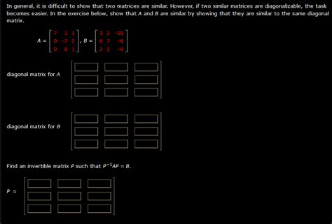 solved in general it is difficult to show that two matrices