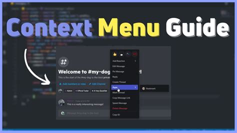 context menu full guide discord js tutorials youtube
