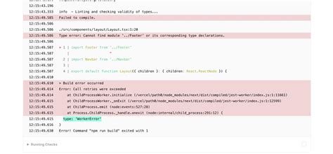 Error At Build Vercel Type Error Cannot Find Module Type Footer