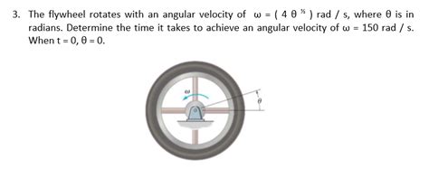 solved 3 the flywheel rotates with an angular velocity of w