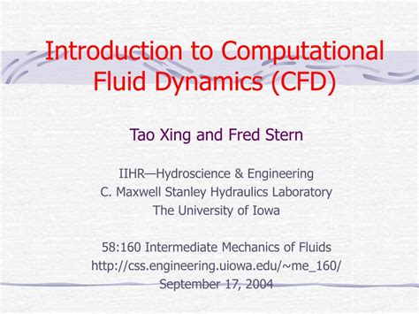 ppt introduction to computational fluid dynamics cfd powerpoint presentation id 669845