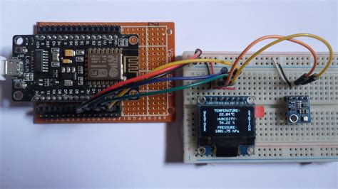 Weather Station Using ESP8266 NodeMCU With SSD1306 OLED And BME280