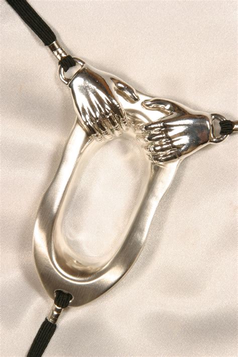 Womens Silver Clitoral Exposing G String Clit Stimulator Etsy